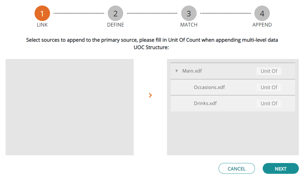 Append Multi-Level Data Sources – Harmoni Online