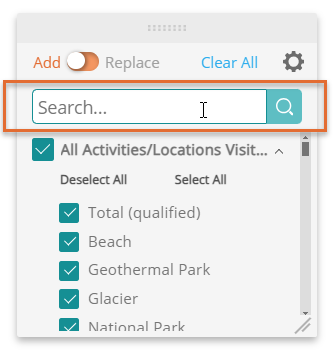 Selector - Interacting with your analysis selections – Harmoni Online