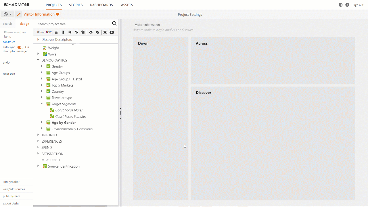 Create New Axes and Elements using the Expression Editor – Harmoni Online